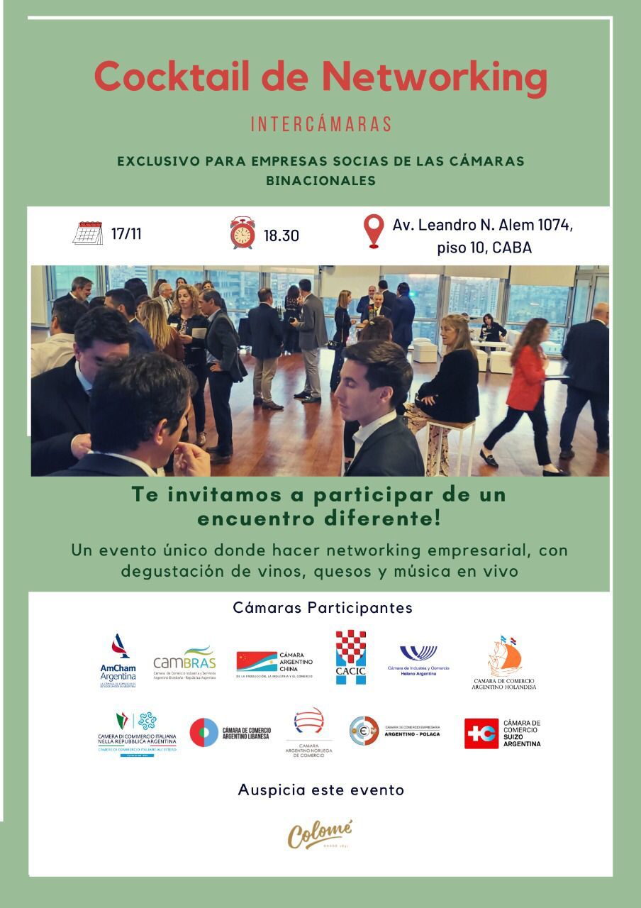 Cocktail de networking - CAMBRAS - Cámara de Comercio Industria y ...